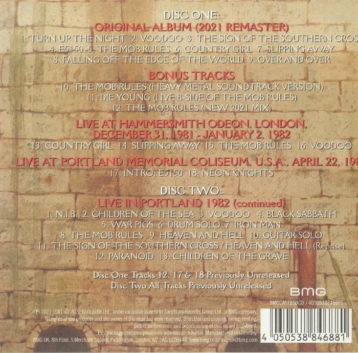 BLACK SABBATH - Mob Rules (remastered) CD at Juno Records.