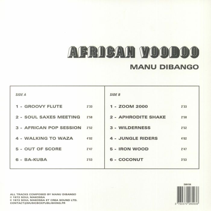 Manu DIBANGO - African Voodoo Vinyl at Juno Records.