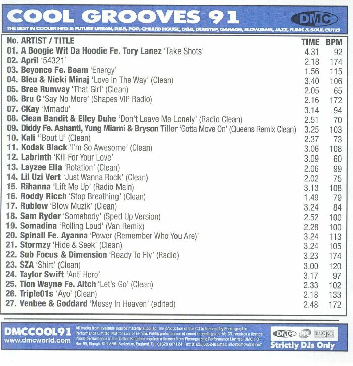 VARIOUS - DMC Cool Grooves 91: The Best In Future Urban R&B Slowjams ...