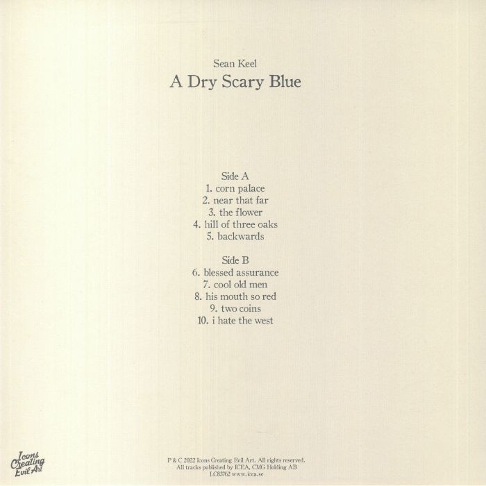 Sean KEEL - A Dry Scary Blue Vinyl at Juno Records.
