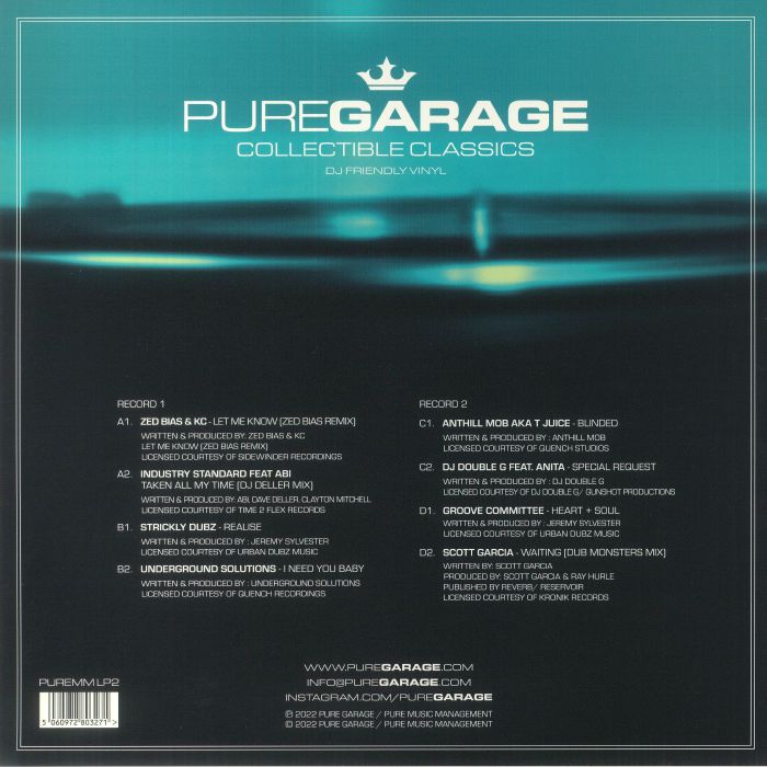 VARIOUS - Pure Garage Collectible Classics Volume 2 Vinyl at Juno Records.
