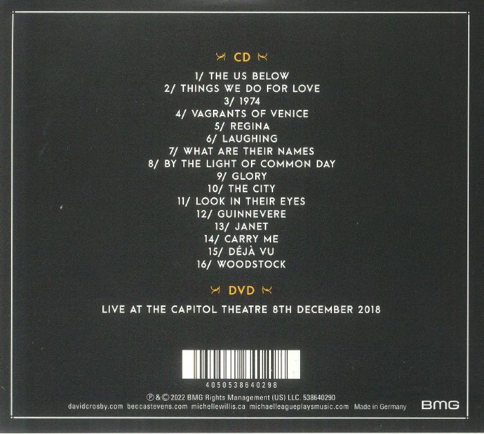 David CROSBY & THE LIGHTHOUSE BAND - Live At The Capitol Theatre CD at Juno Records.