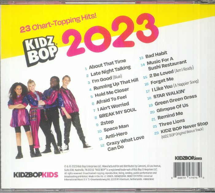KIDZ BOP KIDS - Kidz Bop 2023 CD at Juno Records.