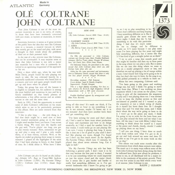 John COLTRANE - Ole Coltrane (mono) (reissue) Vinyl at Juno Records.