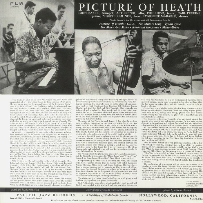 CHET BAKER/ART PEPPER/PHIL URSO - Picture Of Heath Vinyl at Juno Records.