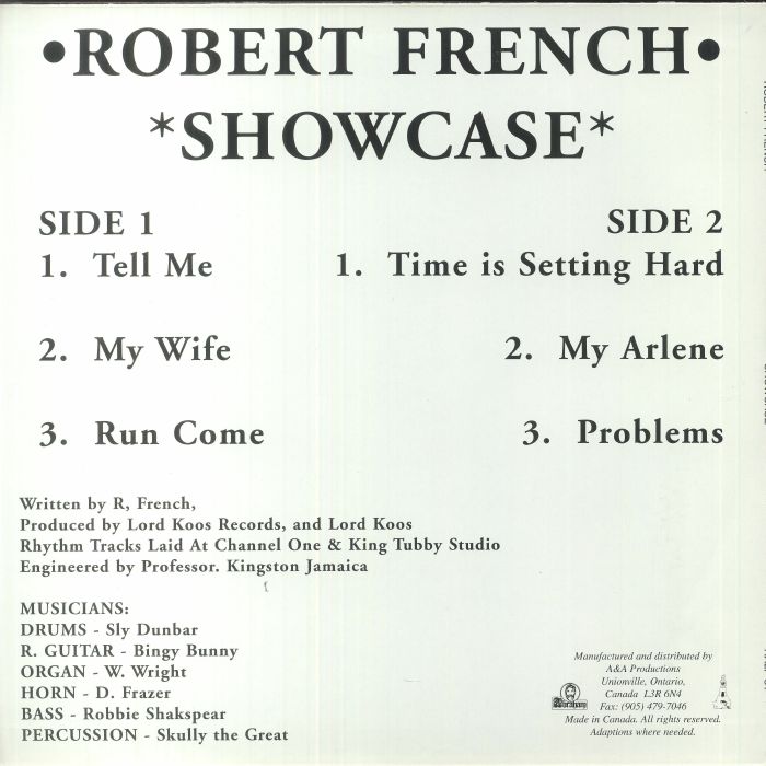 Robert FRENCH - Showcase Vinyl at Juno Records.