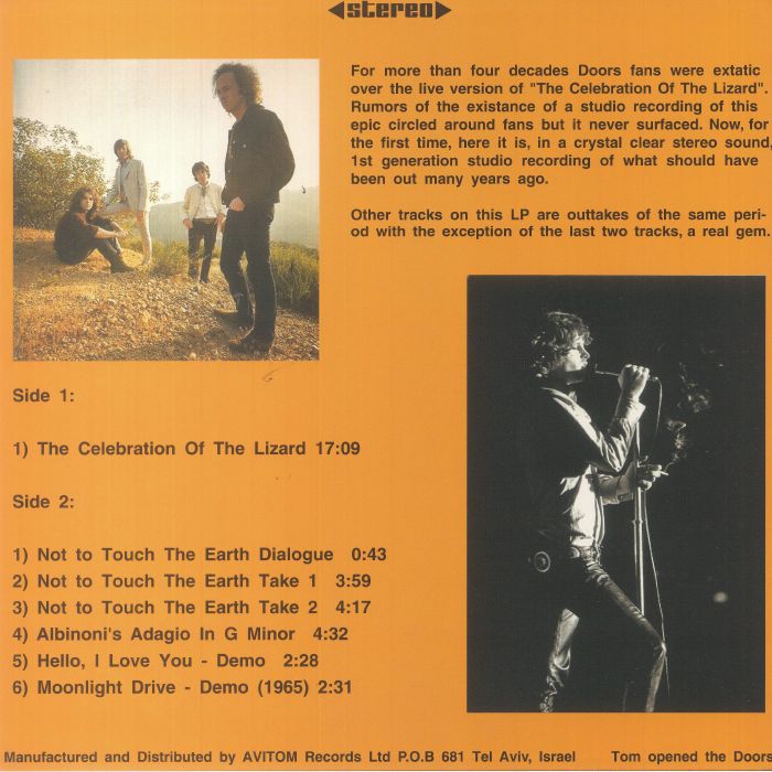 The DOORS - Lizard In The Studio Vinyl at Juno Records.