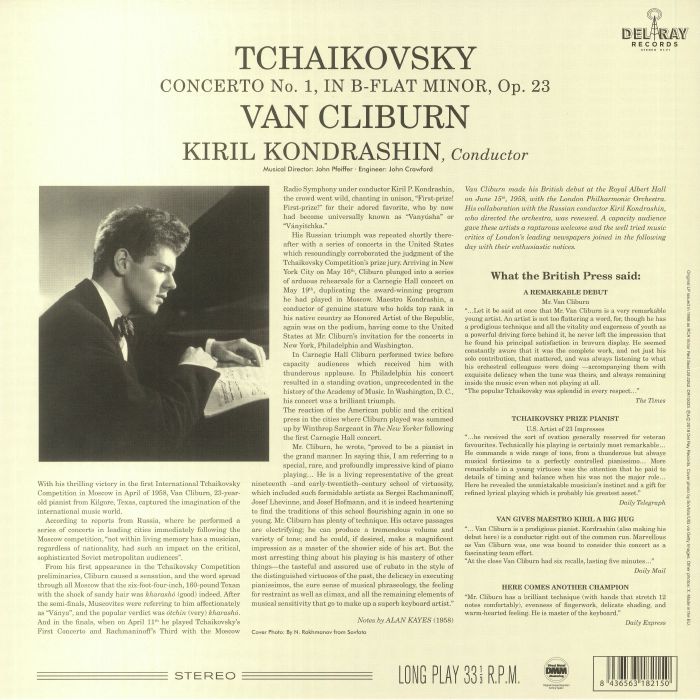 Van CLIBURN/KIRIL KONDRASHIN - Tchaikovsky Concerto No 1 Vinyl at Juno Records.