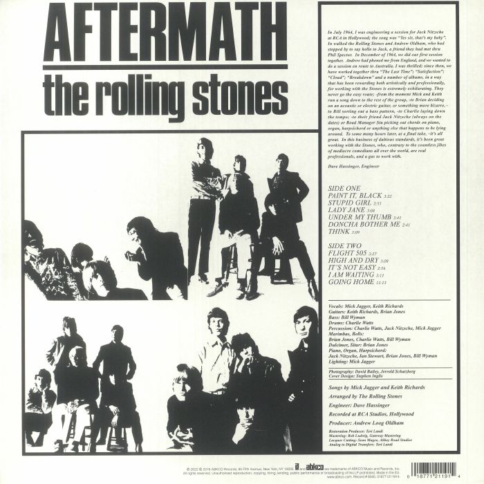 The ROLLING STONES - Aftermath (reissue) Vinyl at Juno Records.