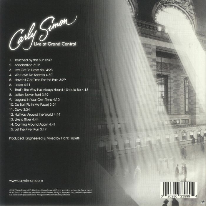 Carly SIMON - Live At Grand Central Vinyl at Juno Records.