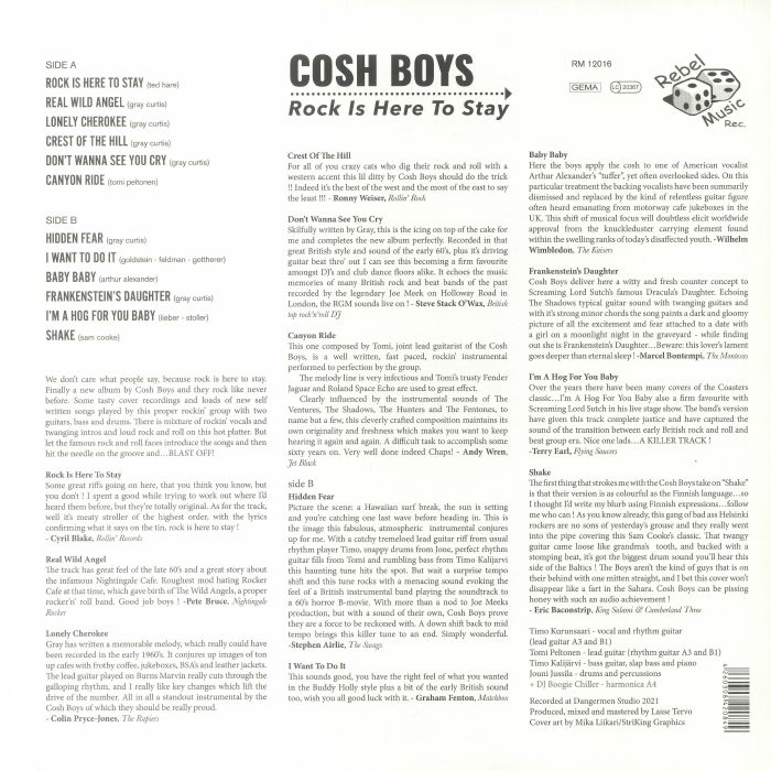 COSH BOYS - Rock n roll Is Here To Stay Vinyl at Juno Records.