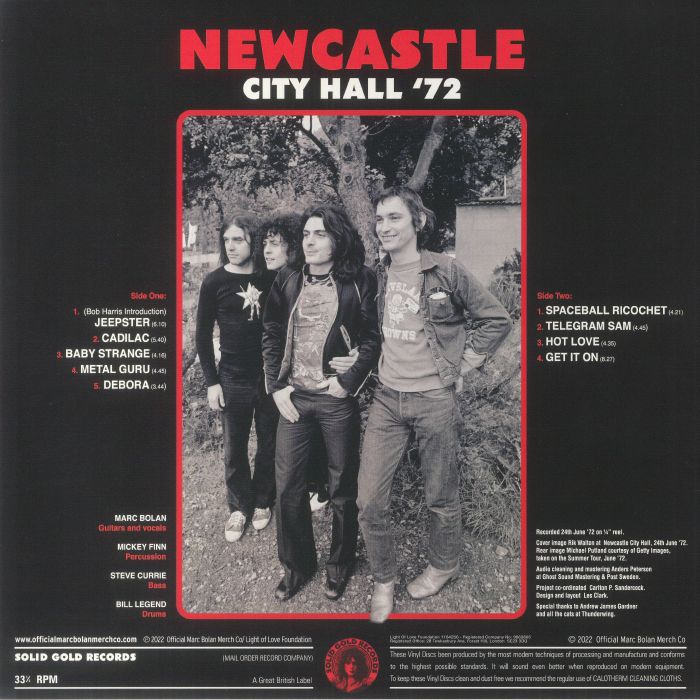 T REX - Newcastle 24th June 1972 Vinyl at Juno Records.