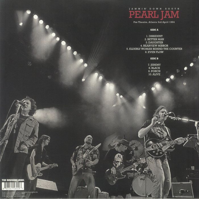 PEARL JAM - Jammin' Down South: Fox Theatre Atlanta 3rd April 1994 ...