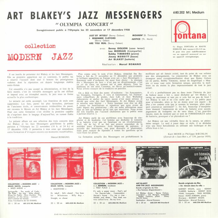 Art BLAKEY & THE JAZZ MESSENGERS - Olympia Concert Vinyl at Juno Records.