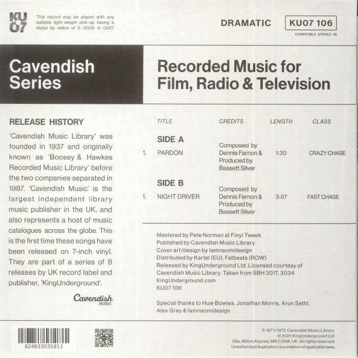 Dennis FARNON - Cavendish Series Vol 4 Vinyl at Juno Records.