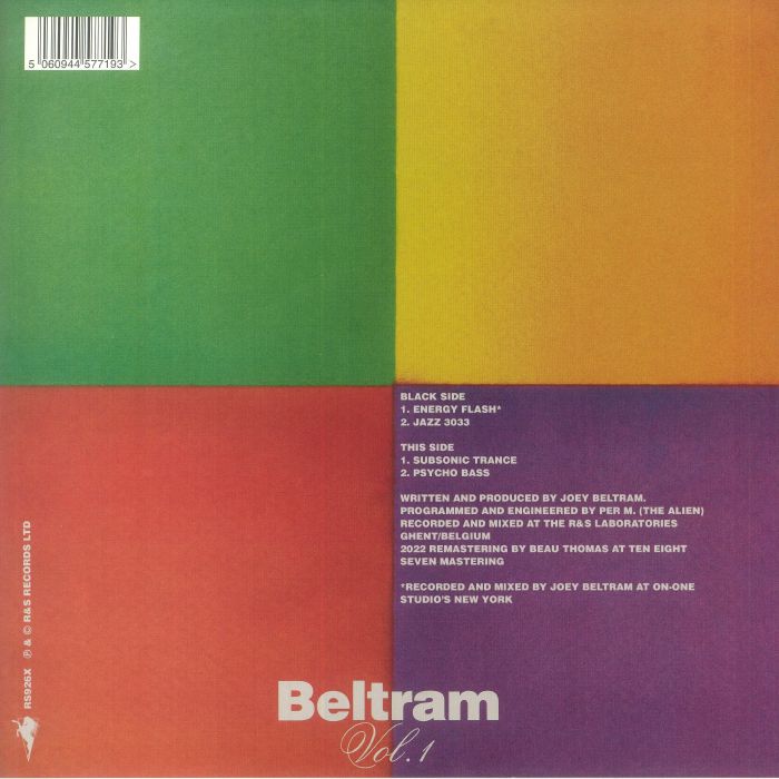 Joey BELTRAM - Beltram Vol 1 Vinyl at Juno Records.