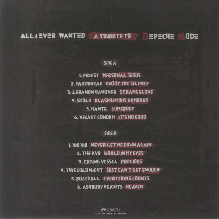 VARIOUS - All I Ever Wanted: A Tribute To Depeche Mode Vinyl at Juno ...