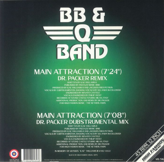 BB&Q BAND - Main Attraction (Dr Packer remixes) Vinyl at Juno Records.