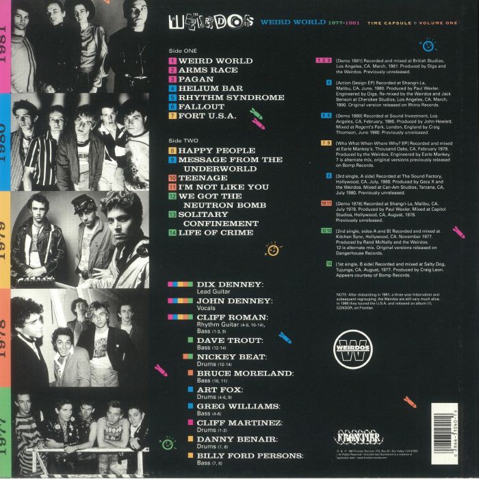 The WEIRDOS - Weird World Volume One 1977-1981 Vinyl at Juno Records.