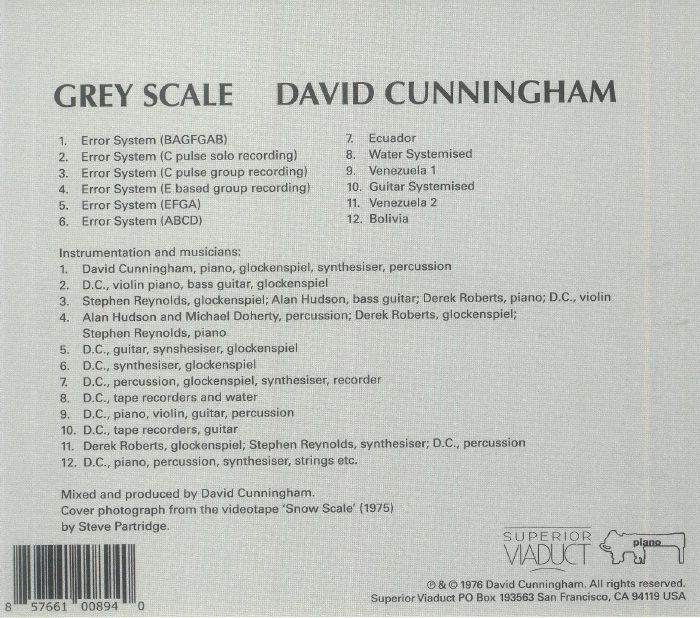 David CUNNINGHAM - Grey Scale CD at Juno Records.