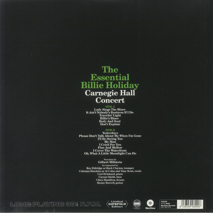 Billie HOLIDAY - The Essential Billie Holiday: Carnegie Hall Concert Recorded Live Vinyl at Juno ...