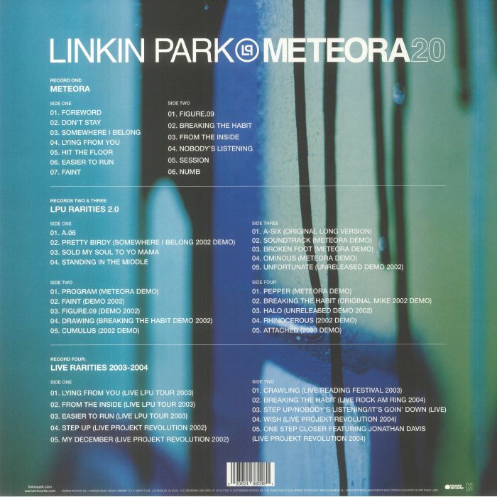 LINKIN PARK - Meteora (20th Anniversary Edition) Vinyl at Juno Records.