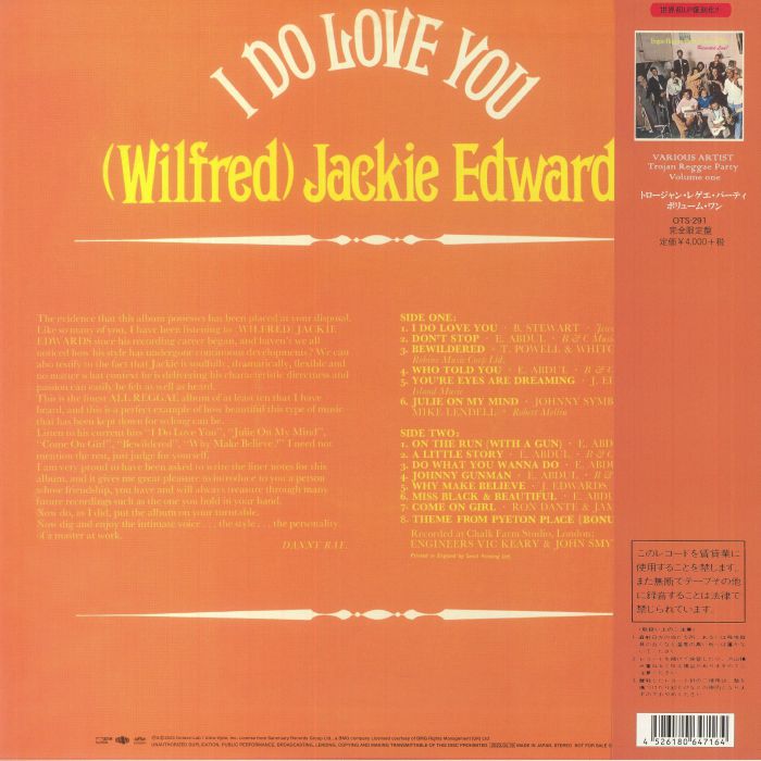 Jackie EDWARDS - I Do Love You (reissue) Vinyl at Juno Records.