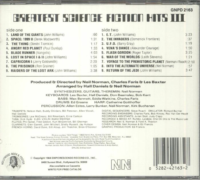 Neil NORMAN - Greatest Science Fiction Hits III (reissue) CD at Juno ...