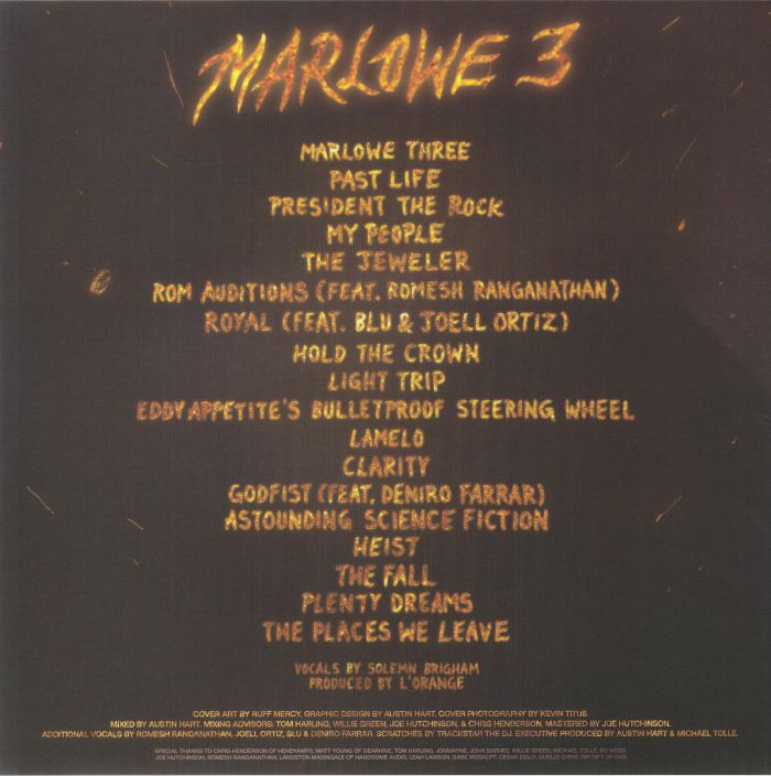 MARLOWE aka L ORANGE/SOLEMN BRIGHAM - Marlowe 3 Vinyl at Juno Records.
