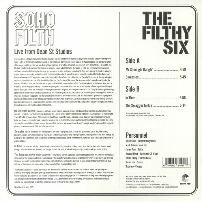 The FILTHY SIX - Soho Filth Vinyl at Juno Records.