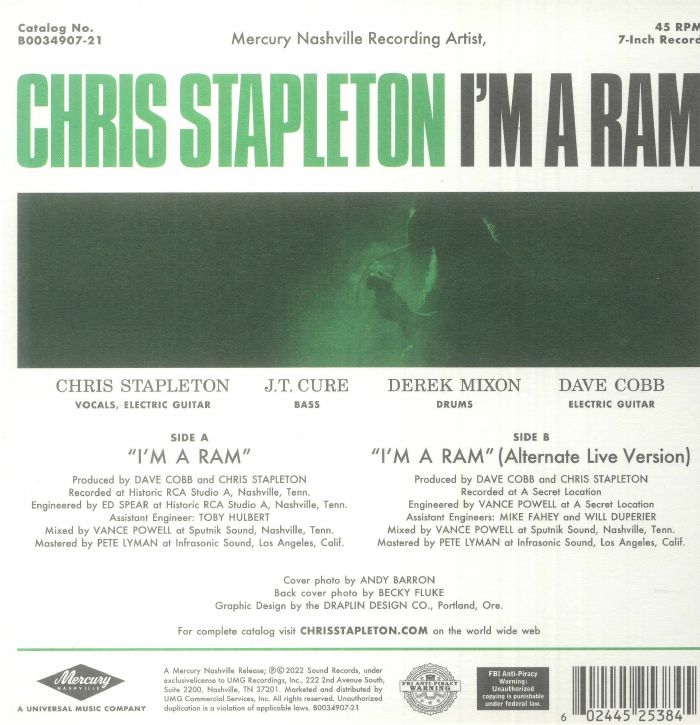 Chris STAPLETON - I m A Ram Vinyl at Juno Records.