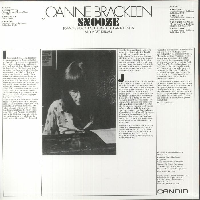 Joanne BRACKEEN - Snooze (remastered) Vinyl at Juno Records.
