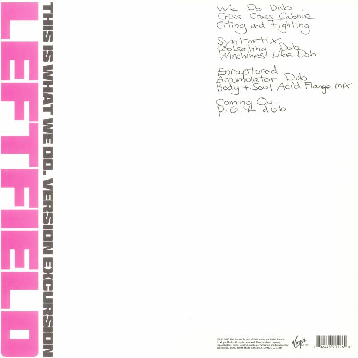 LEFTFIELD - This Is What We Do: Version Excursion (Record Store Day RSD 2023) Vinyl at Juno Records.