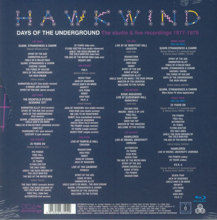 HAWKWIND - Days Of The Underground: The Studio & Live Recordings 1977-1979 (Deluxe Japanese ...