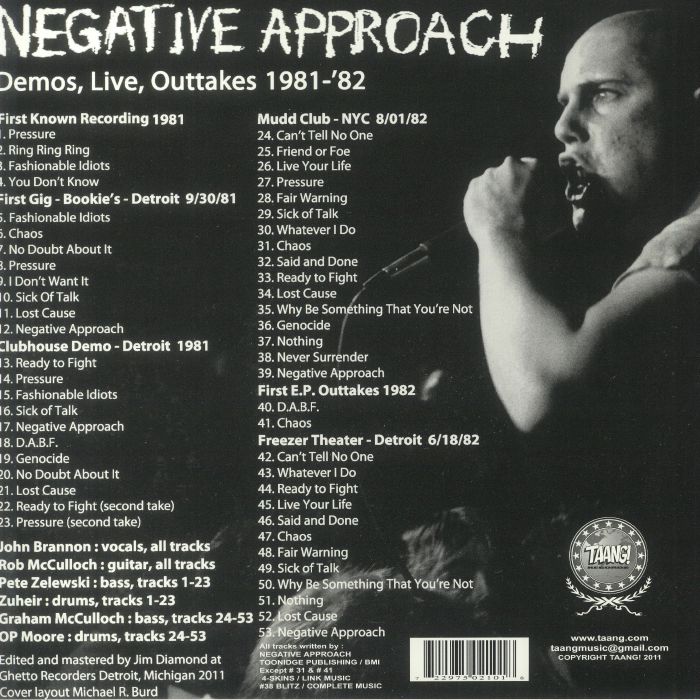 NEGATIVE APPROACH - Nothing Will Stand In Our Way Vinyl at Juno Records.