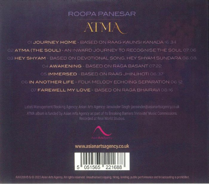 Roopa PANESAR - ATMA CD at Juno Records.