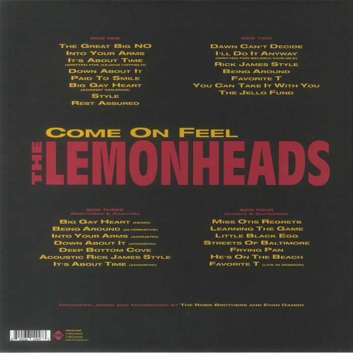 The LEMONHEADS - Come On Feel The Lemonheads (30th Anniversary Deluxe Edition) Vinyl at Juno ...