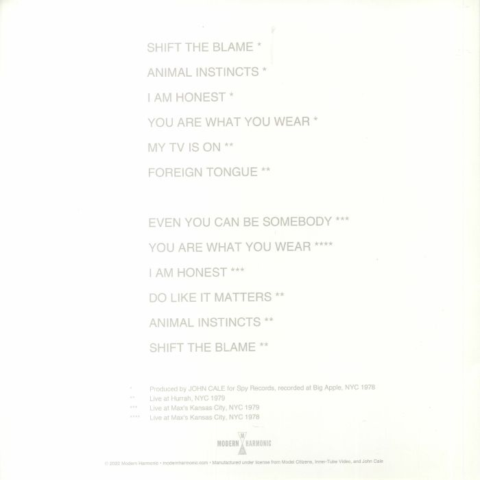 MODEL CITIZENS - NYC 1978-1979 Vinyl at Juno Records.