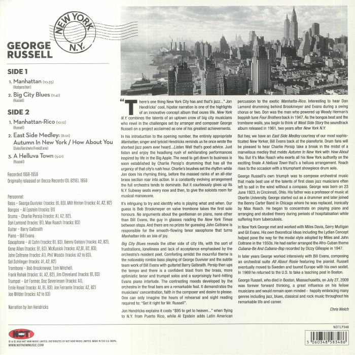 George RUSSELL & HIS ORCHESTRA - New York NY (reissue) Vinyl at Juno Records.