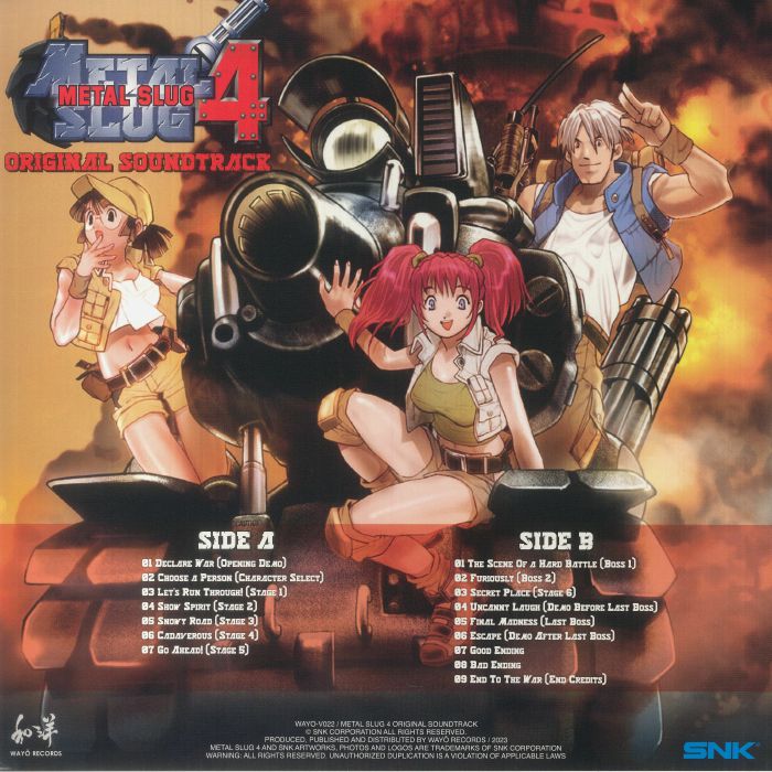 SNK SOUND TEAM - Metal Slug 4 (Soundtrack) Vinyl at Juno Records.