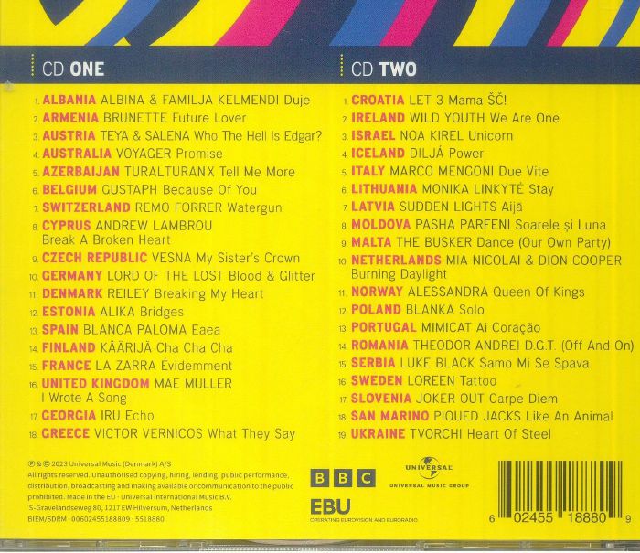 VARIOUS - Eurovision Song Contest 2023 Liverpool CD at Juno Records.