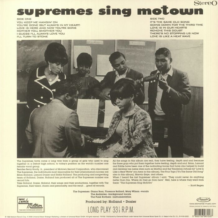 The SUPREMES - The Supremes Sing Motown Vinyl at Juno Records.