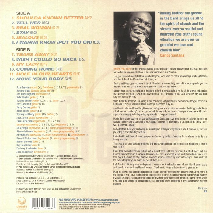 Ray GREENE - Stay Vinyl at Juno Records.