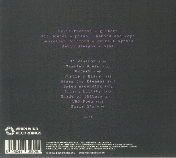 David PRESTON - Purple/Black Vol 1 CD at Juno Records.