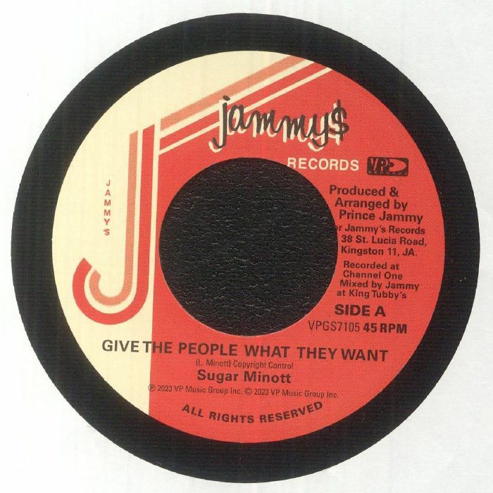 SUGAR MINOTT/PRINCE JAMMY - Give The People What They Want Vinyl at ...