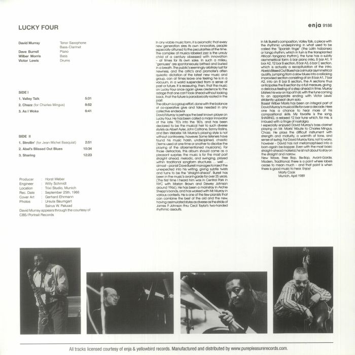 David MURRAY - Lucky Four (remastered) Vinyl at Juno Records.