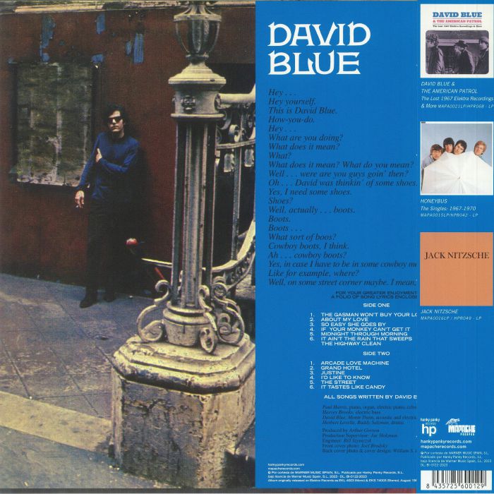 DAVID BLUE - David Blue (reissue) Vinyl at Juno Records.