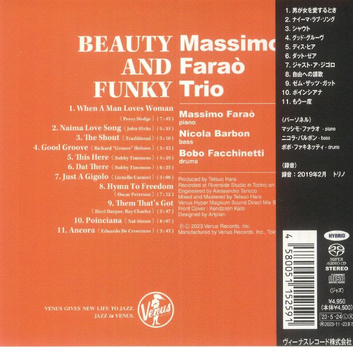 MASSIMO FARAO TRIO - Beauty & Funky CD at Juno Records.