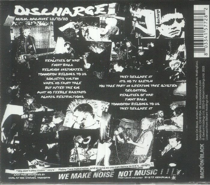 DISCHARGE - Live At The Music Machine 1980 CD at Juno Records.