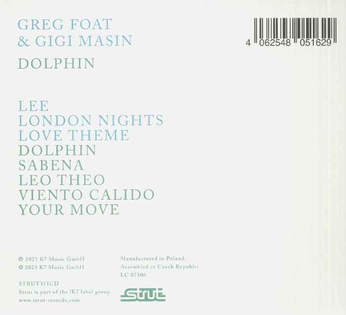 Greg FOAT/GIGI MASIN - Dolphin CD at Juno Records.